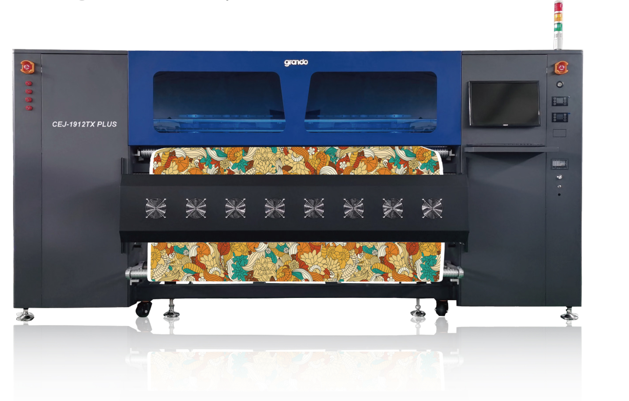 1.9m Industrial High Speed Dye Sublimation Printer with Twelve I3200-A1 ...